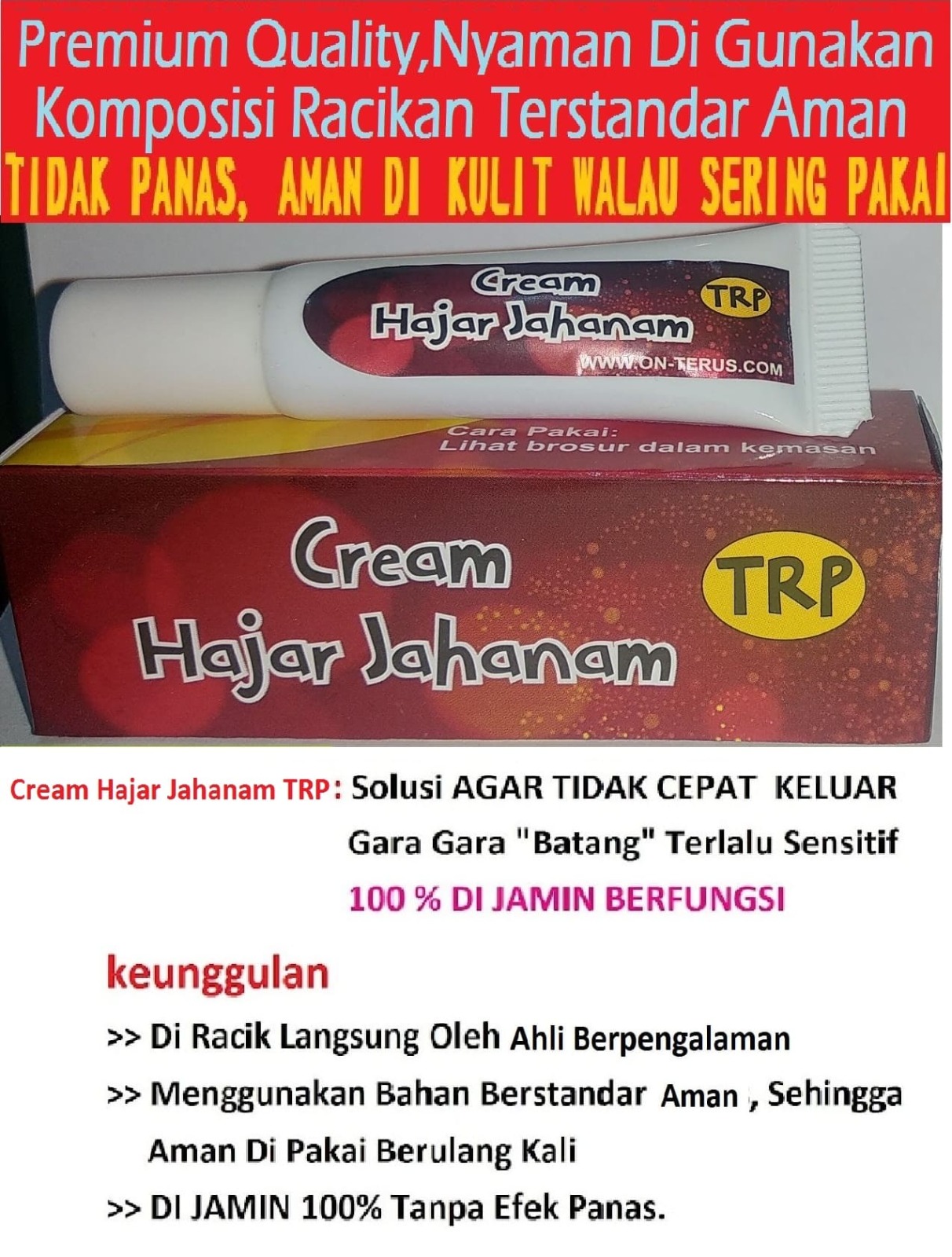 Obat kuat Oles Paling Populer Cream Hajar Jahanam TRP - on-terus.com